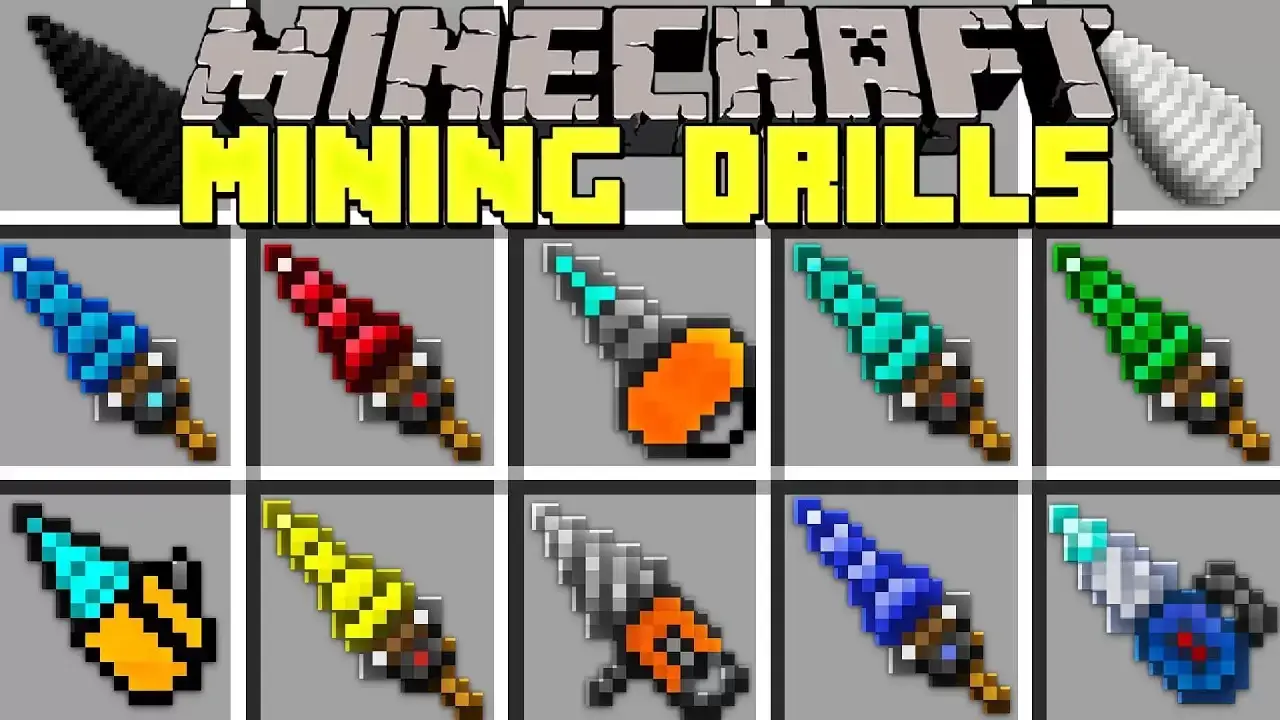 Download Mod for Drill for Minecraft Minecraft PE (Bedrock)